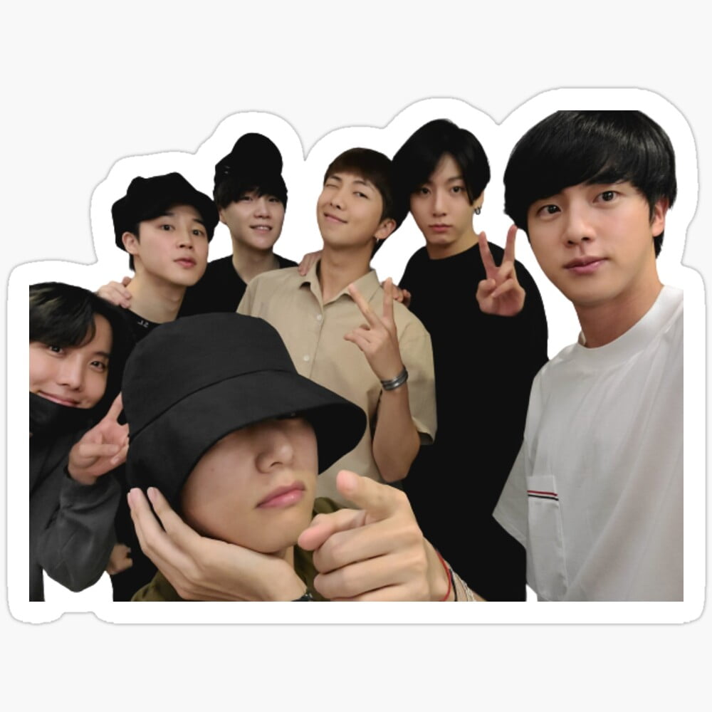 Bts Group Selfie Sticker Phone Decal Water Bottle Stickers Car Decals ...