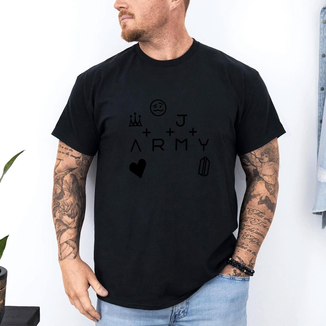 Bts Jungkook Hand Tattoo Shirt Army Hand Tattoo Shirt - Walmart.com