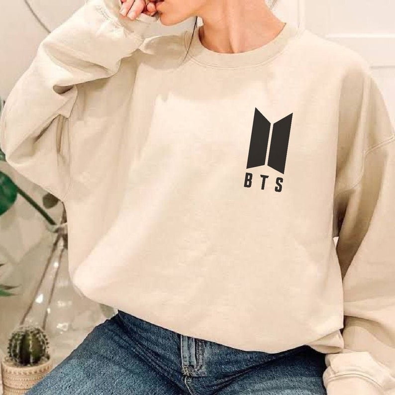 Bts Logo Crewneck, Bts Sweater, Bangtan Crewneck, Army, Fan Merch, Kpop ...