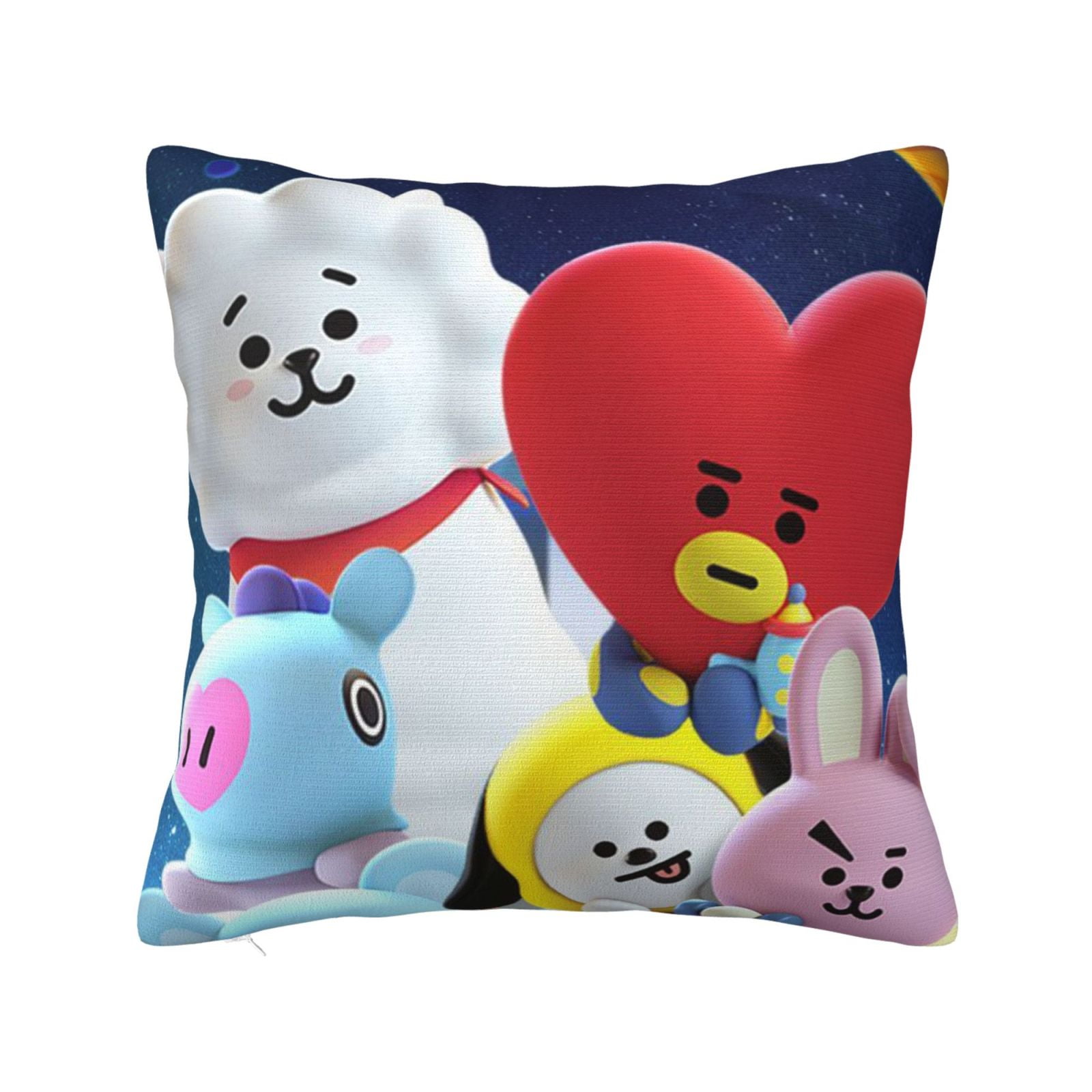 Bts Pillowcases Soft Cushion Cover 18"X18" Pillow Cover Decorative ...