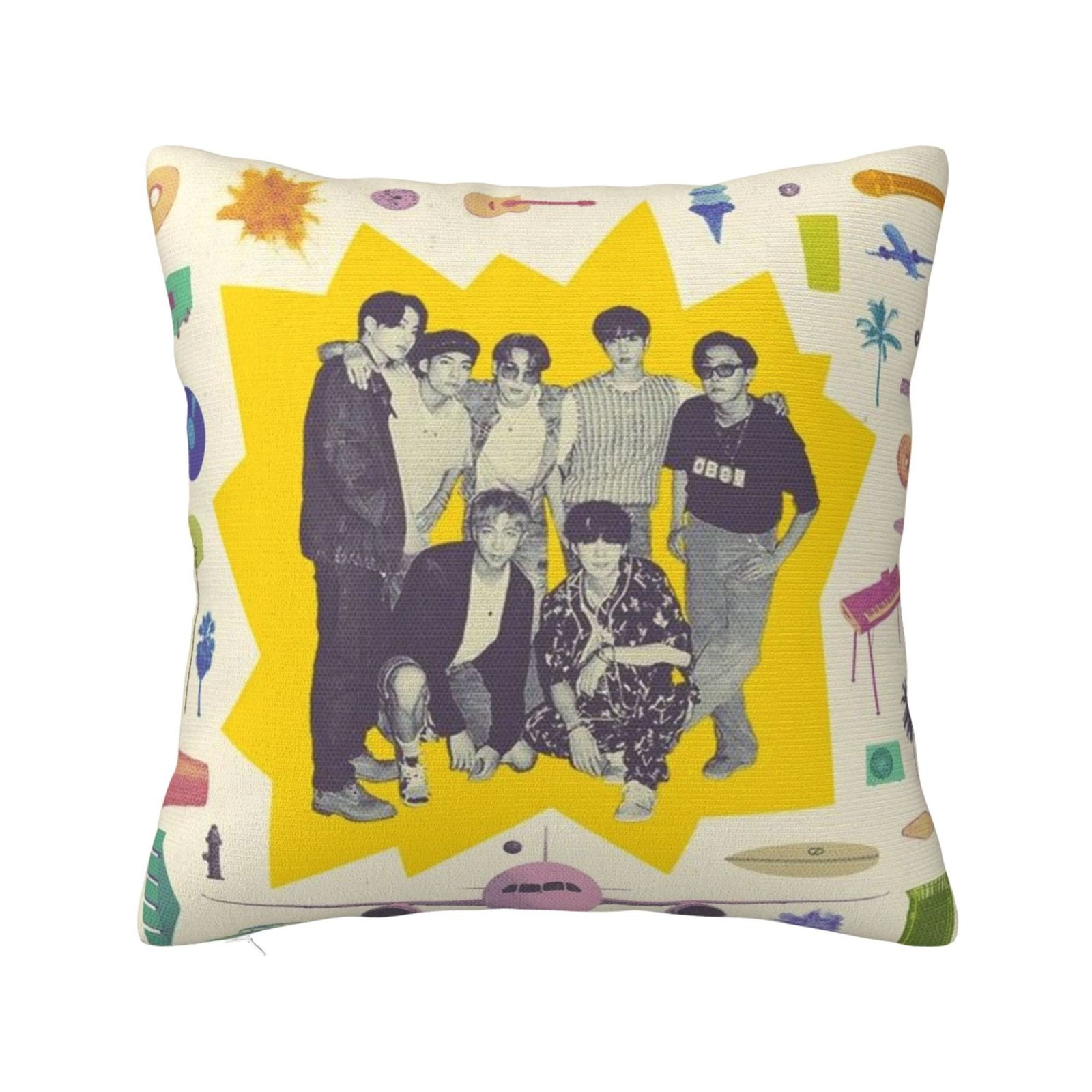 Bts Pillowcases Soft Cushion Cover 22"X22" Pillow Cover Decorative ...