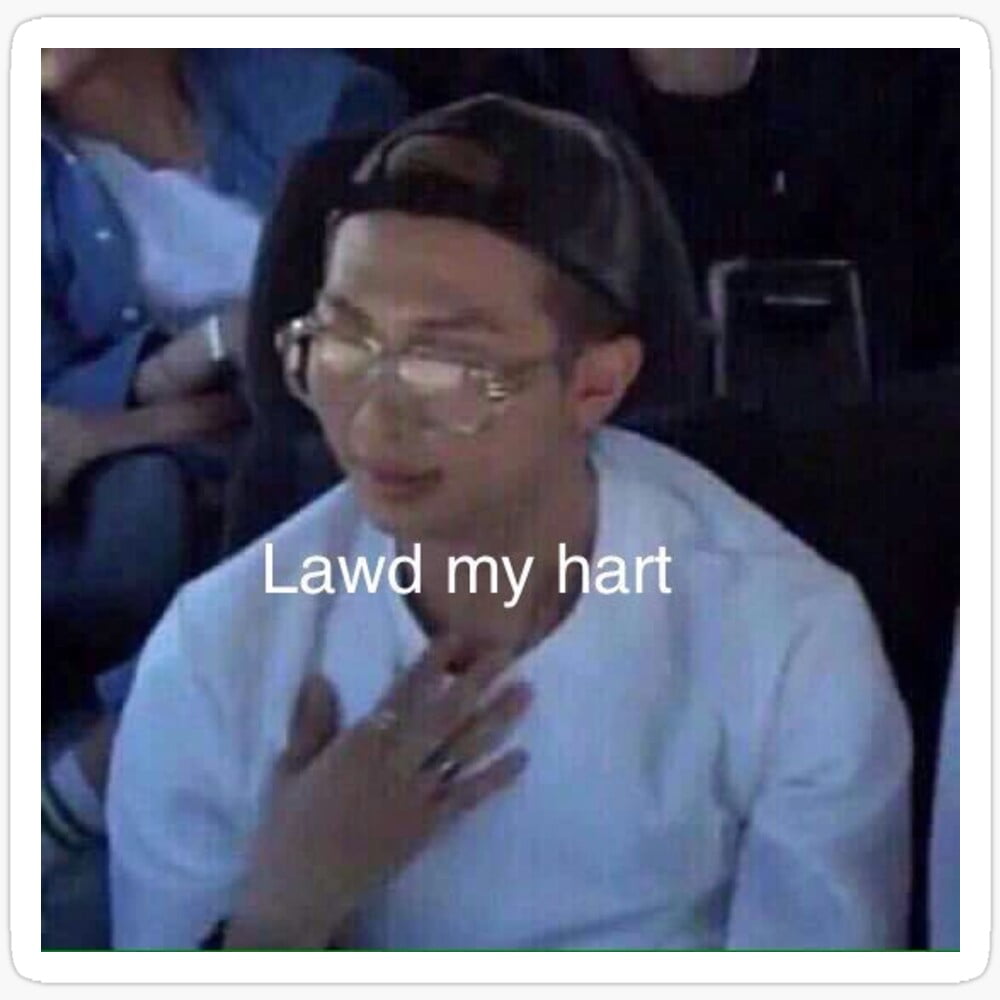 Bts Rm 'Lawd My Hart' Sticker Phone Decal Water Bottle Stickers Car ...
