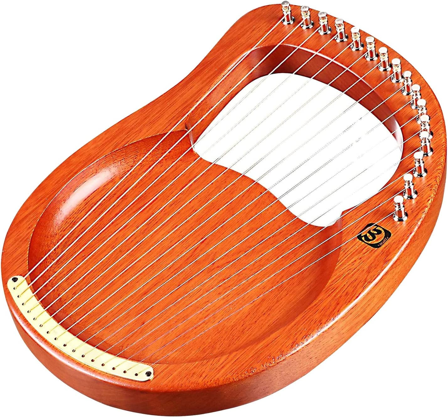 Btuty 16-String Wooden Lyre Harp Metal Strings Mahogany Solid Wood ...