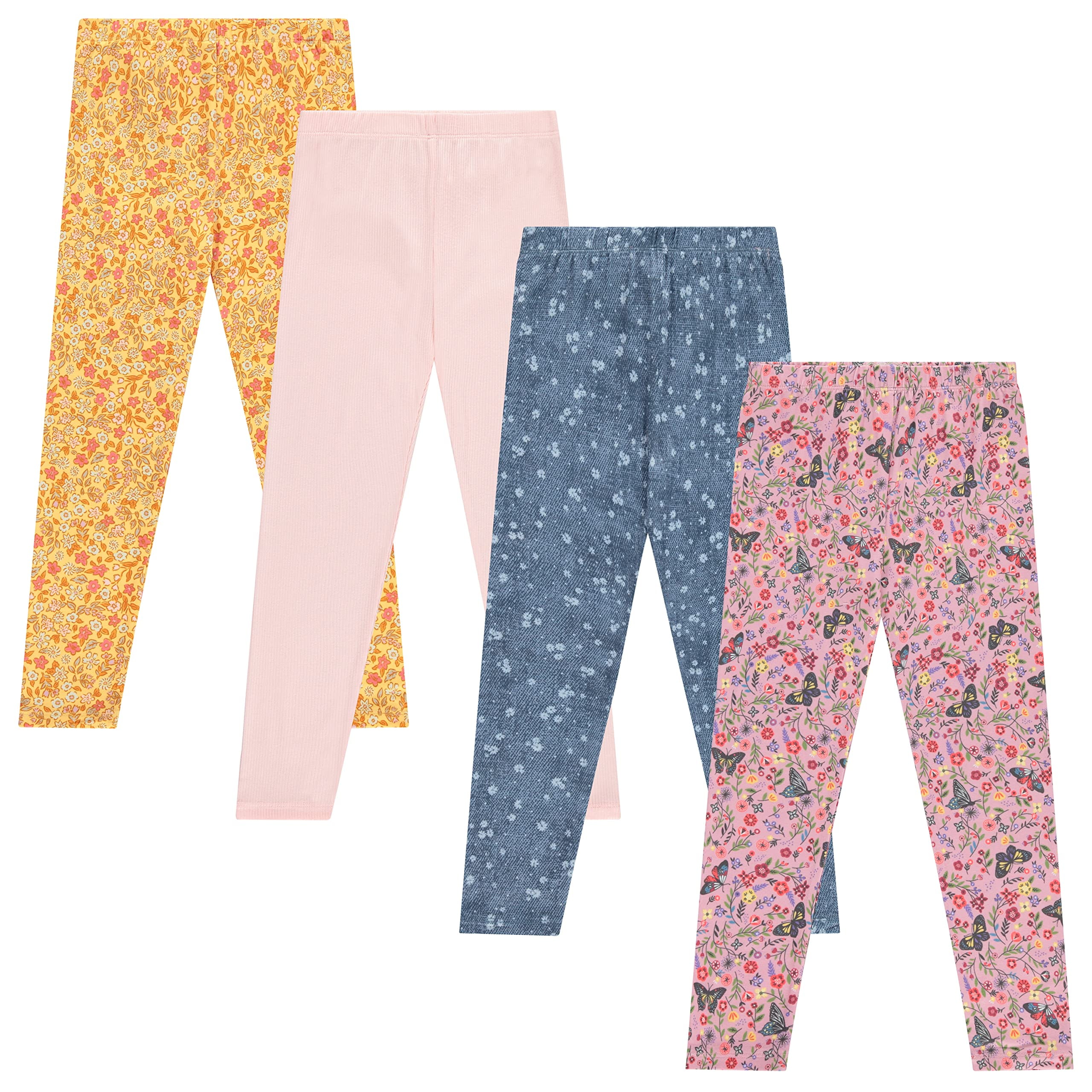 Btween Breathable High Rise Leggings, 4 Pack (Girl’s 4/5) - Walmart.com