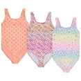 Btween Girls Multi Pack One Piece Swimwear - Unique Colors and Patterns ...