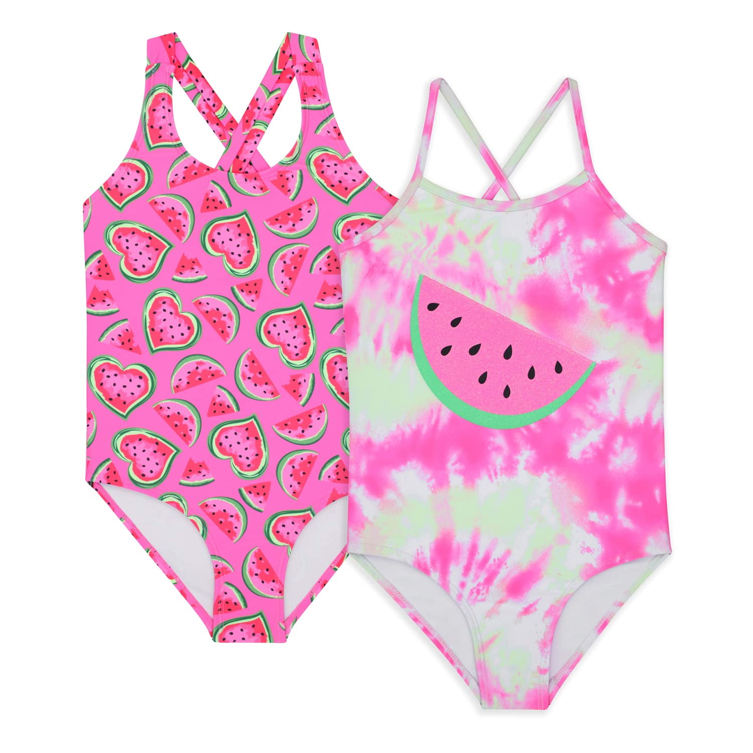 BTween Girls Multi Pack One Piece Swimwear Unique Colors and Patterns, Sizes 4-16 for Kids and ...