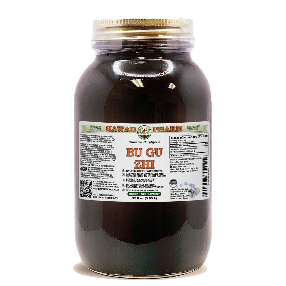 Bu Gu Zhi (Psoralea Corylifolia) Dry Fruit ALCOHOL-FREE Liquid Extract ...