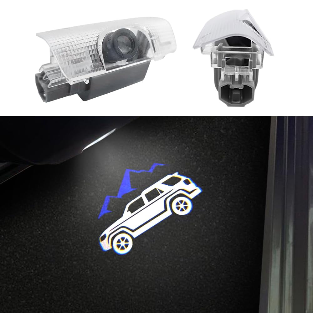 BuJinZeTui 2 PCS Car IFF17 Door Logo Lights Compatible for 4Runner 2010 ...