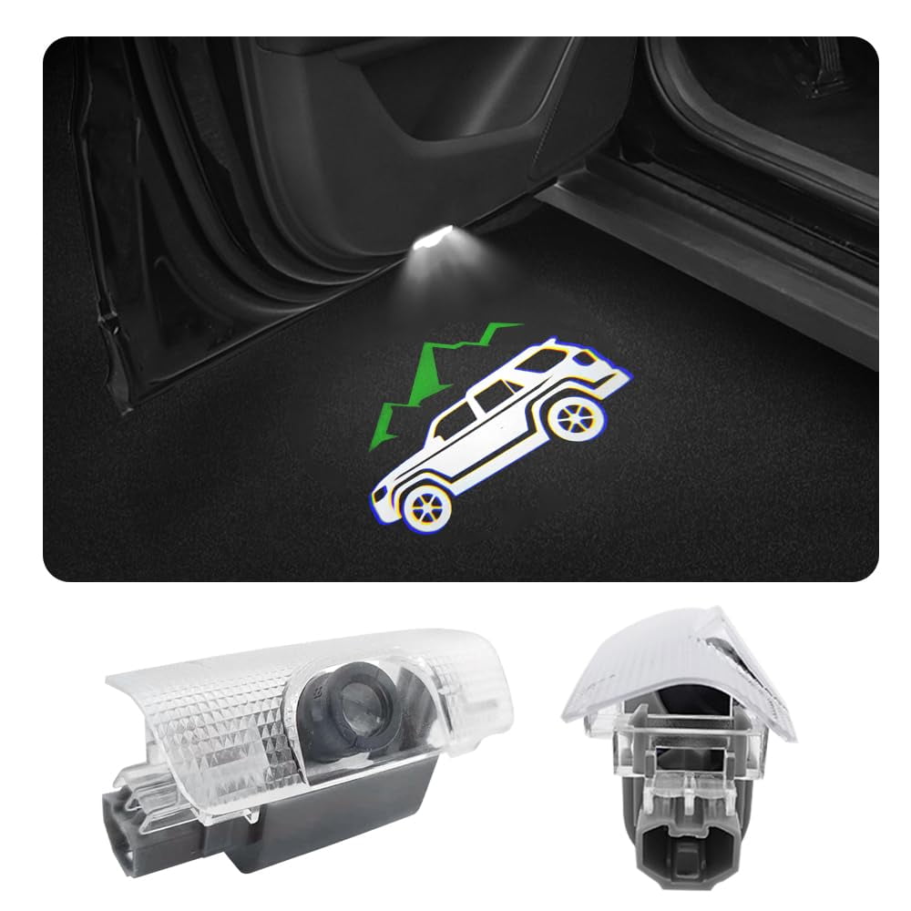 BuJinZeTui 2 PCS Car KEF16 Door Logo Lights Compatible for 4Runner 2010-present Accessories ...