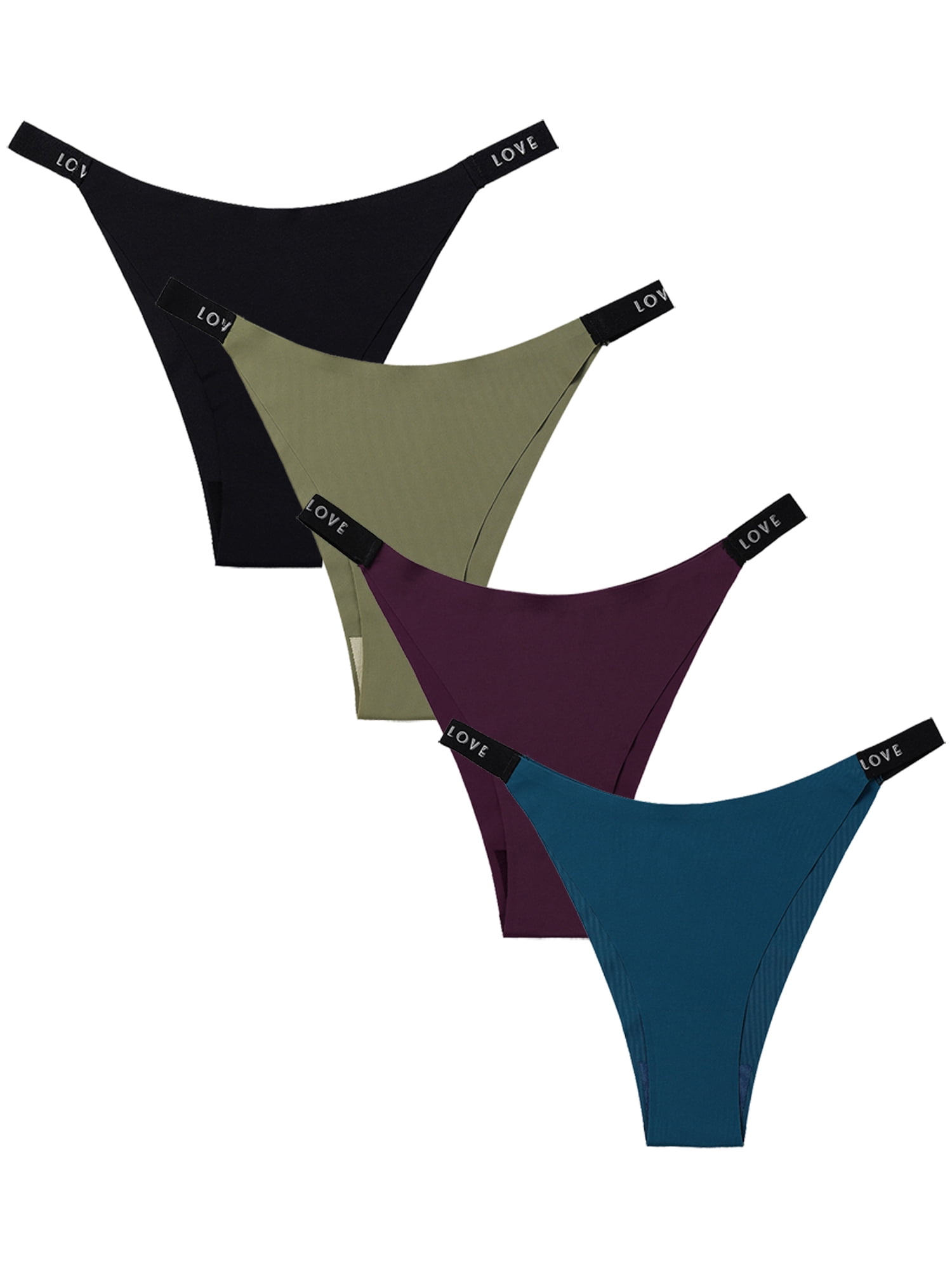 Buankoxy Womens Underwear High Cut String Bikini Panties Low Rise ...