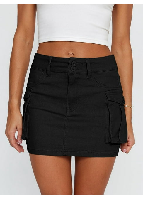 Idoravan Women's Basic Versatile Skirt Clearance Stretch Tight-fitting ...