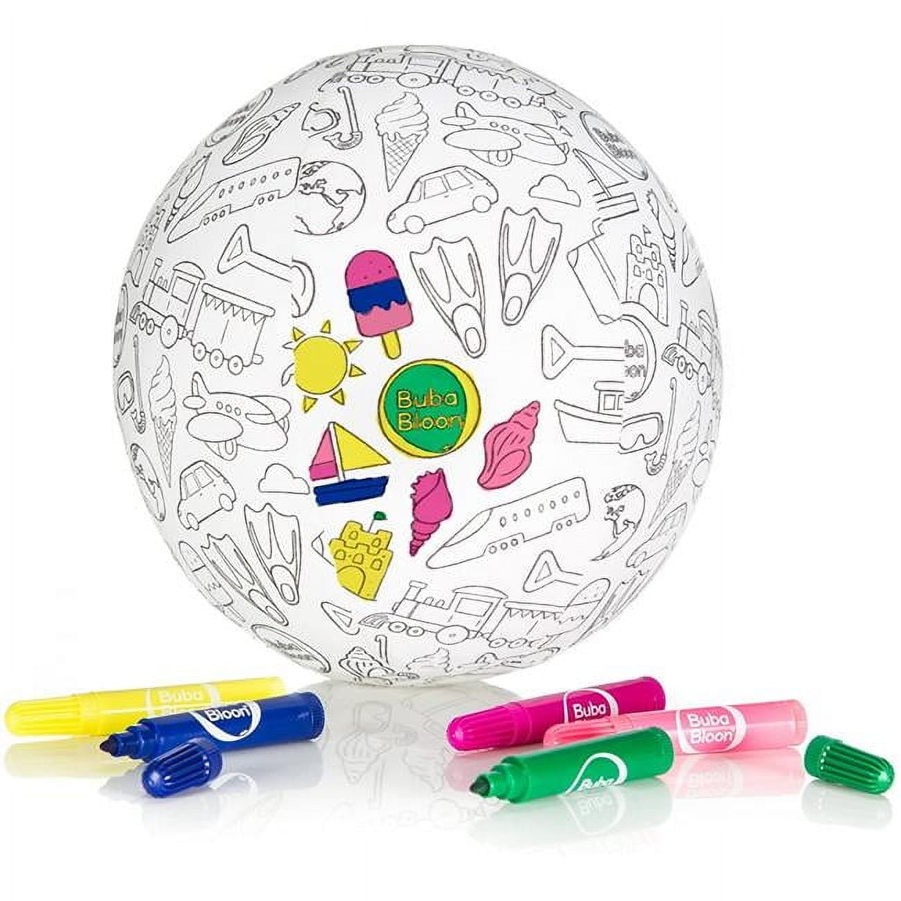 Bubabloon BL338 Colour In Travel Design Cotton Balloon Cover with Washable Markers - Walmart.com