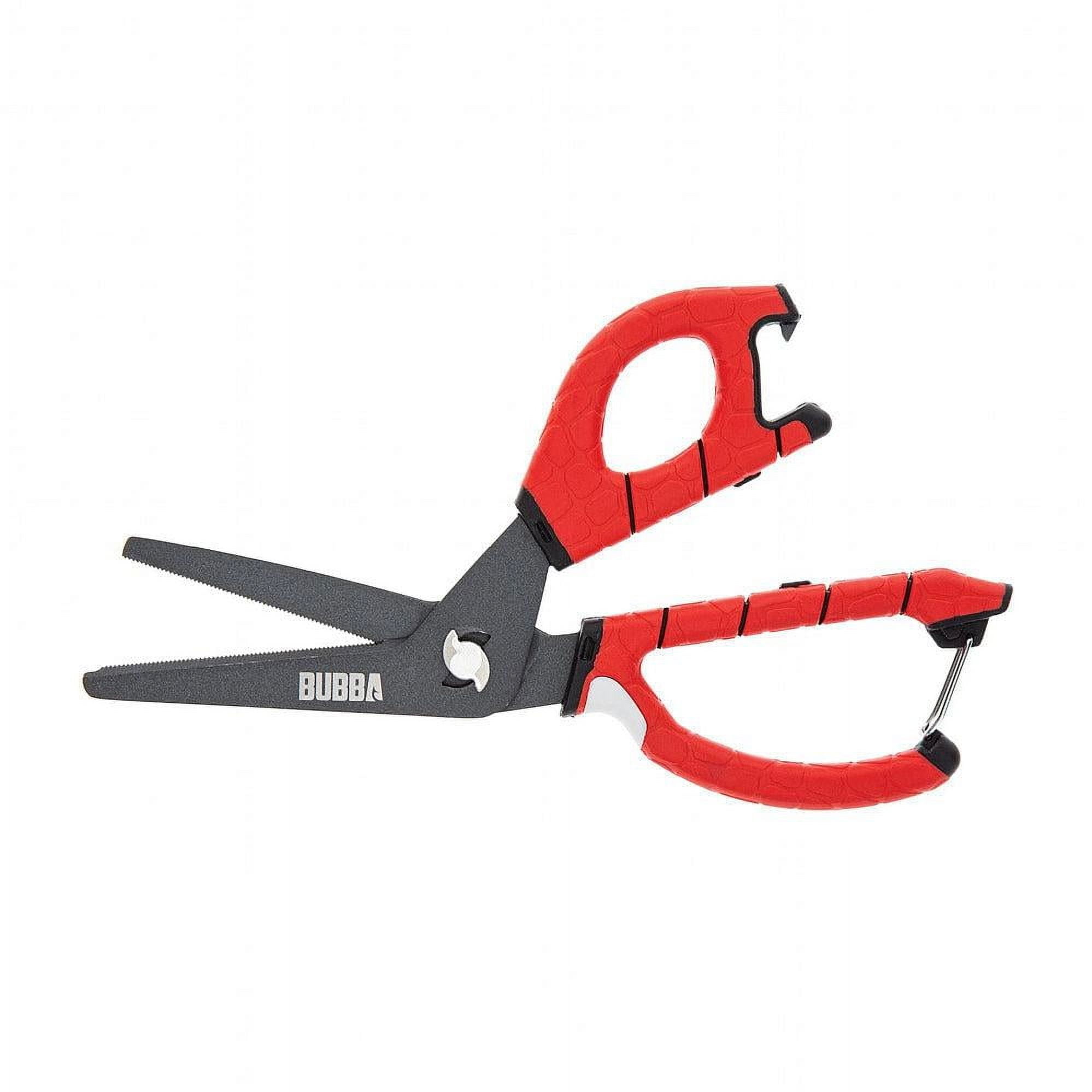 Bubba Blade Large Shears w/No-Slip Grip & Bottle Opener/Sharpener, Red, - Walmart.com