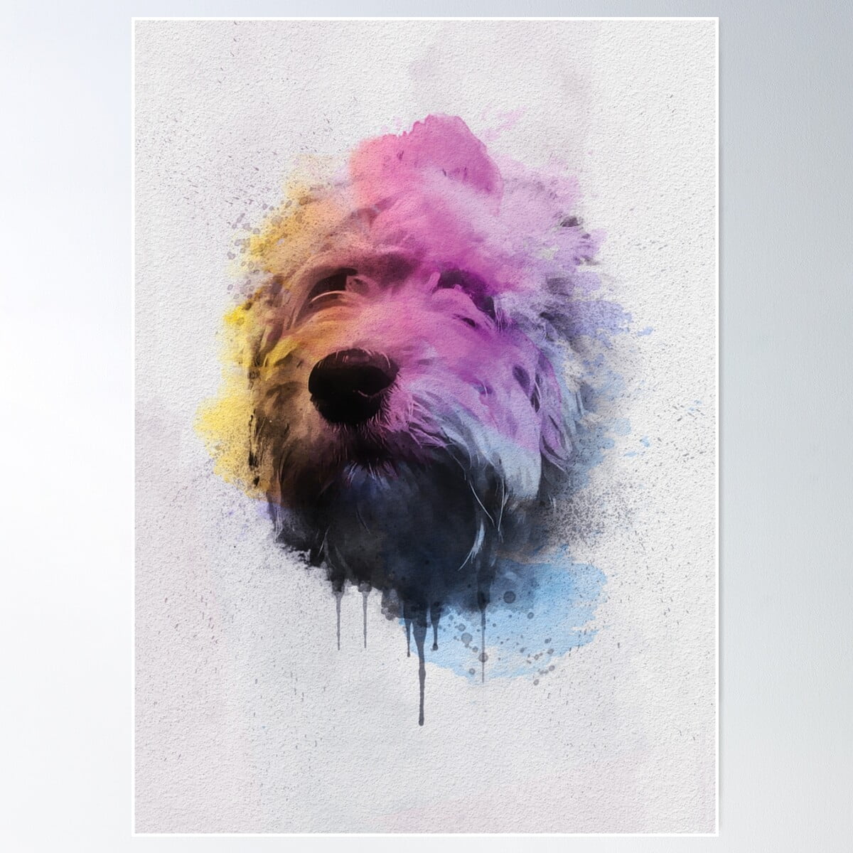 Bubba Cockapoo Dog Portrait Poster, 12x18 UNFRAMED - Walmart.com