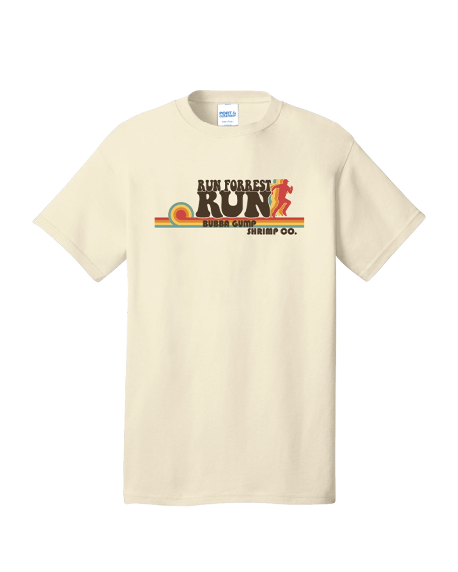 Bubba Gump | Retro Run Forrest Run | Natural Adult Tee - Walmart.com