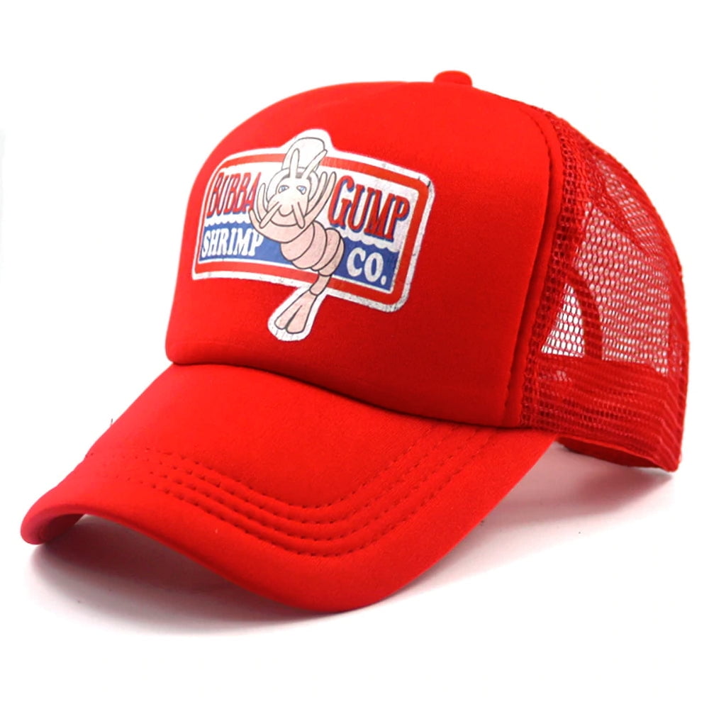 AliExpress Bubba Gump Shrimp Co. Red Trucker Hat, Adjustable, Costume ...