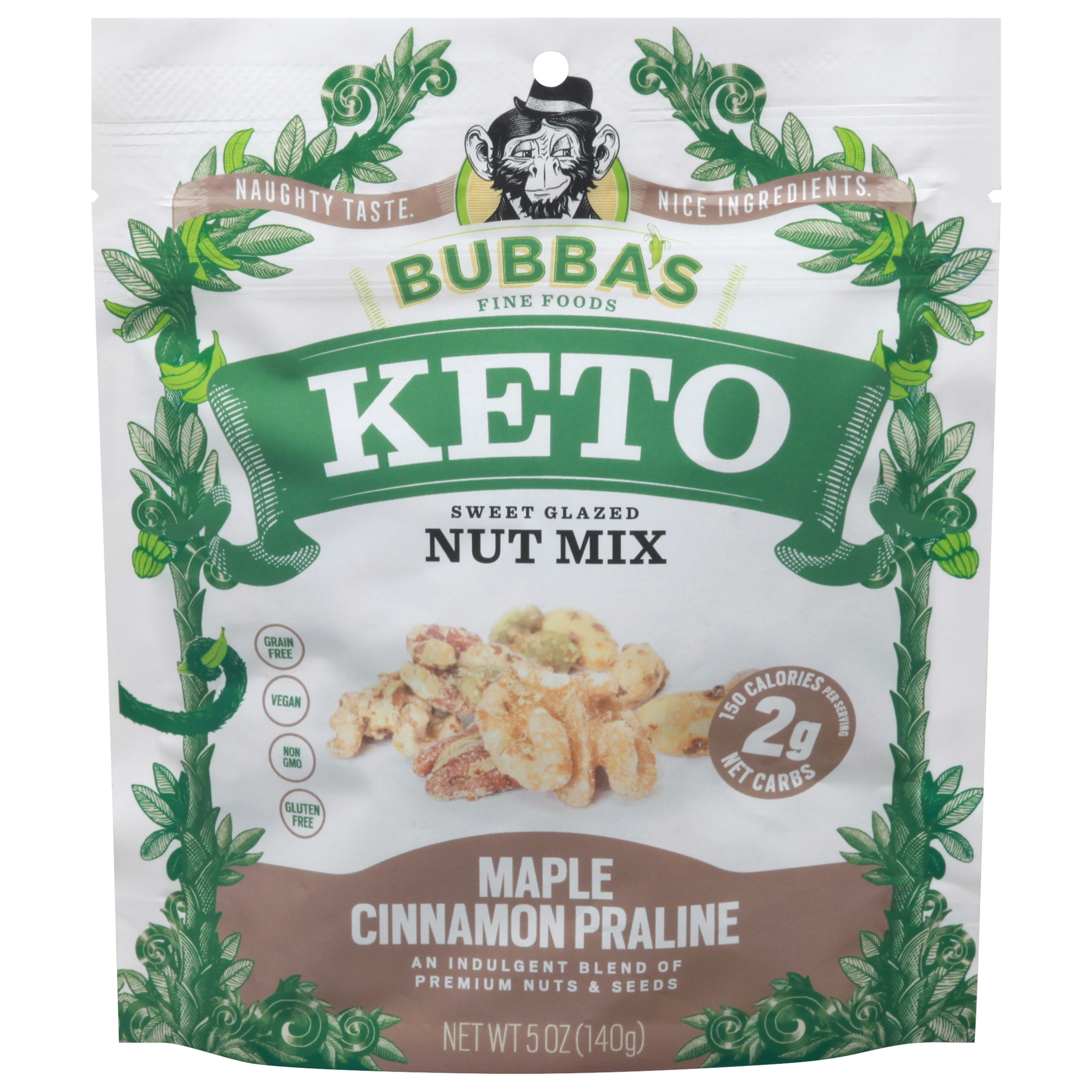 Bubba's Fine Foods Keto Nut Mix Maple Cinnamon Pecan (6 Pack) 5 oz ...