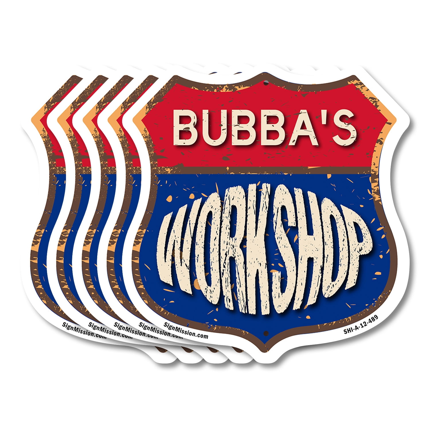 Bubba's Workshop (5 Pack) 12 inch X 12 inch Shield-Shaped Rust-Free ...