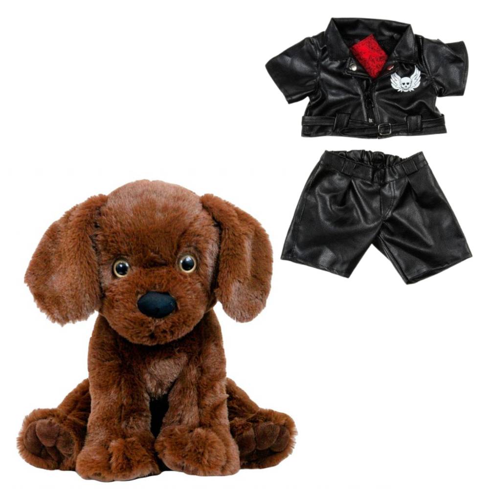 Bubba the 16 Inch Lab Plush Toy with Easy Rider Biker Outfit Soft ...