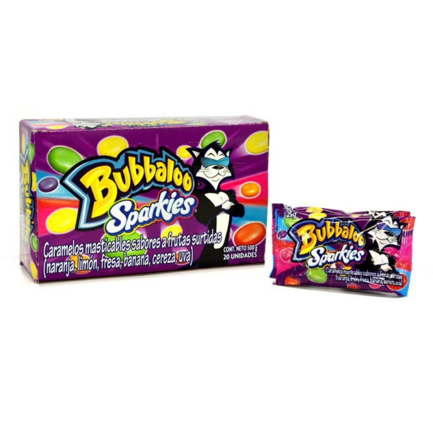 Bubbaloo Sparkies Chewy Candies 500 g (17.64 oz) • Box of 20 – Assorted ...