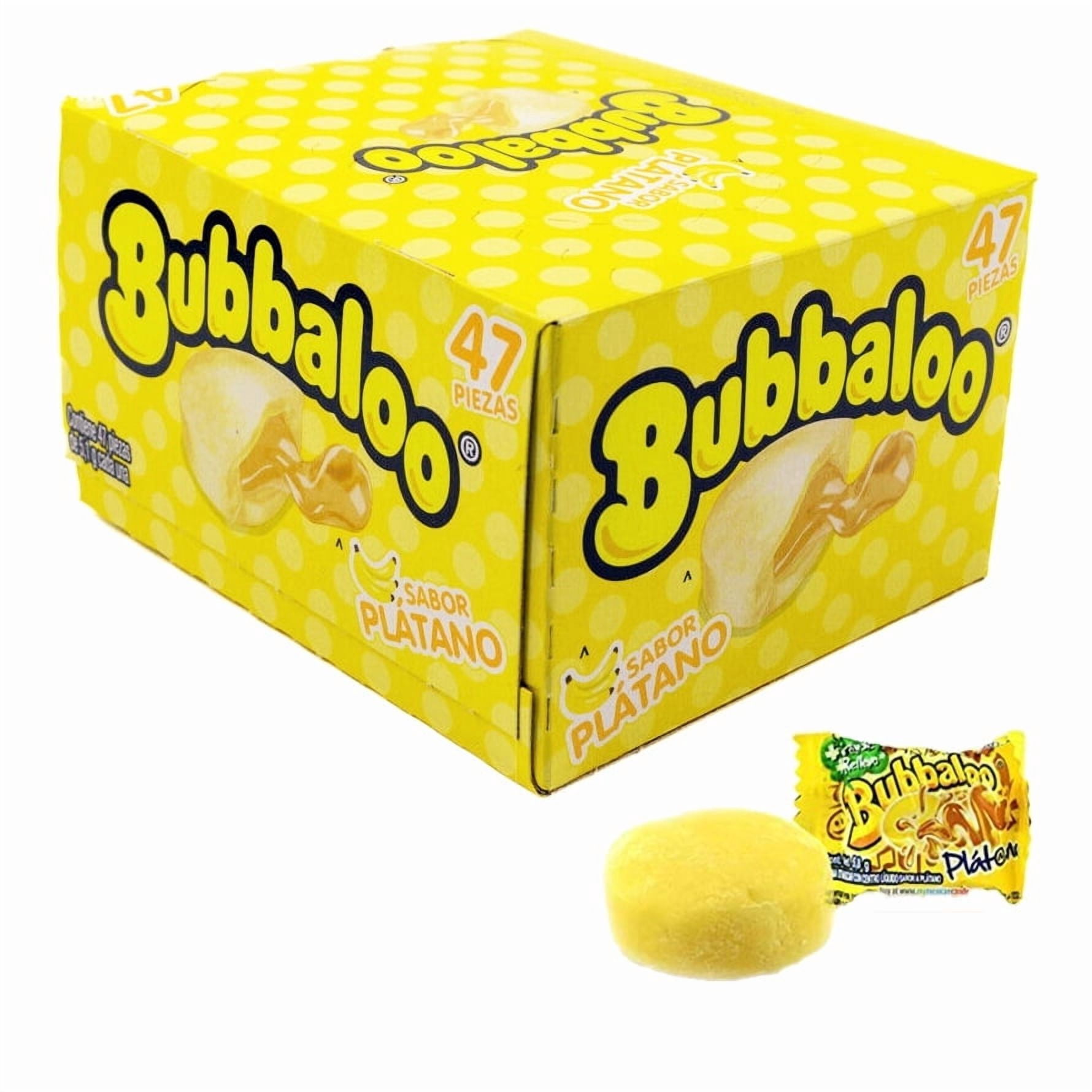 Bubbaloo Bubble Chewing Gum, Banana Flavor, 47 Pieces, Mexican Fiesta ...