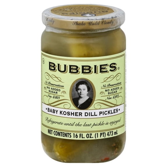 Bubbies Baby Kosher Dill Pickles, 16 Ounce -- 6 per case. - Walmart.com