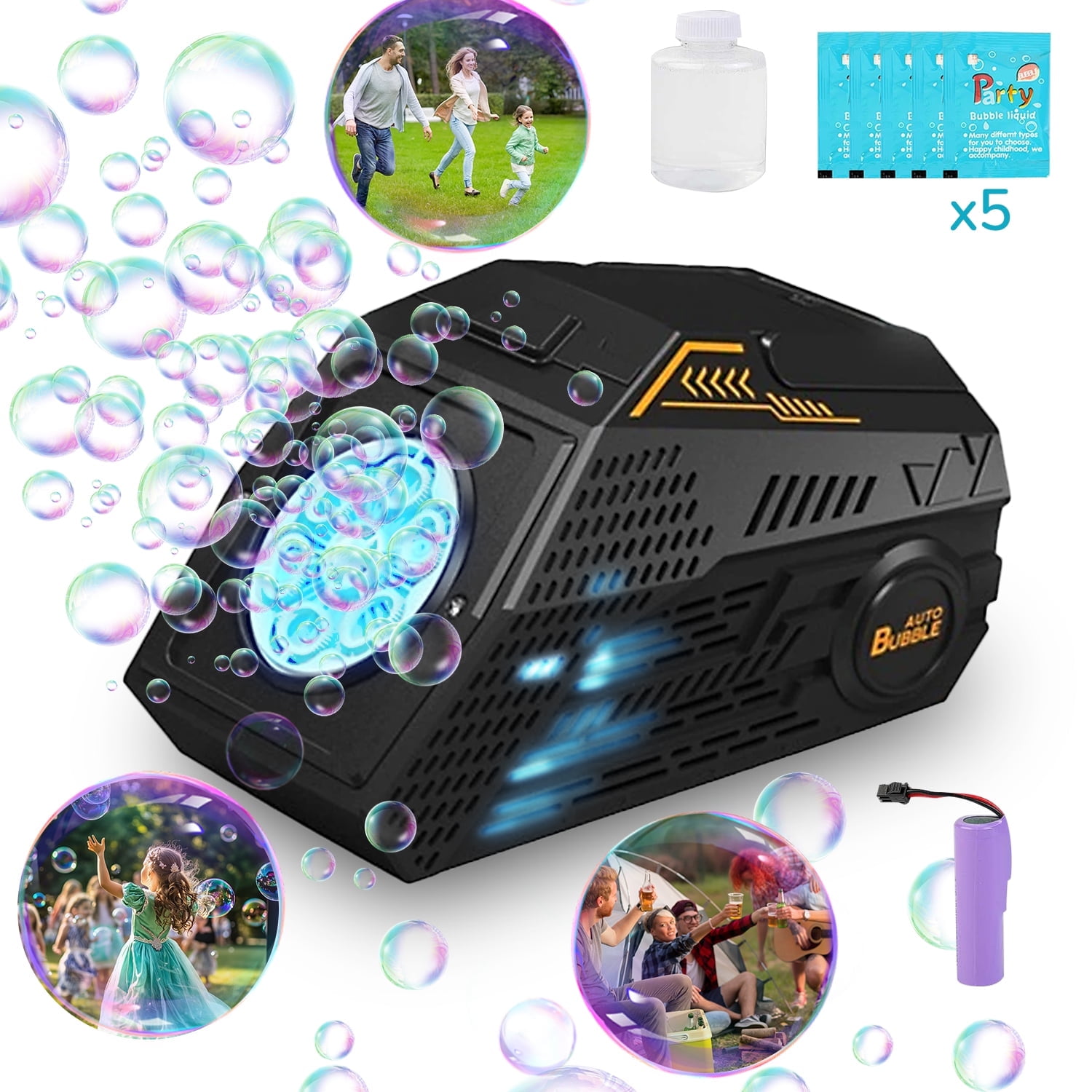 Bubble Automatic Bubble Blowing Machine , 10000+ Bubbles Per Minute, Bubble Toy for Indoor and ...