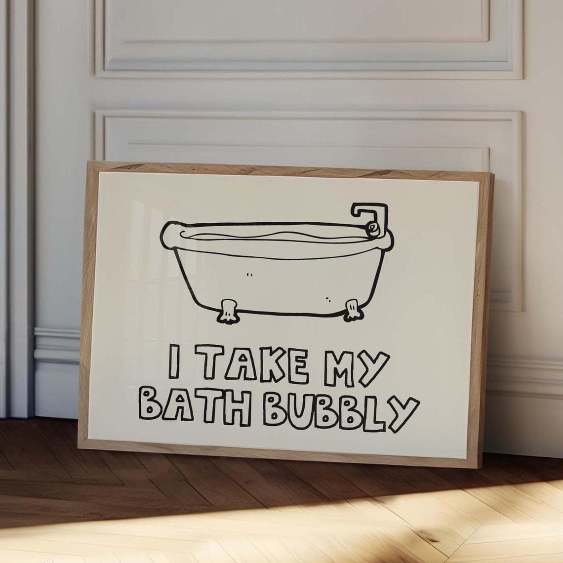 Bubble Bath Art Print Trendy Bathroom Poster Retro Print Cute Bathroom ...