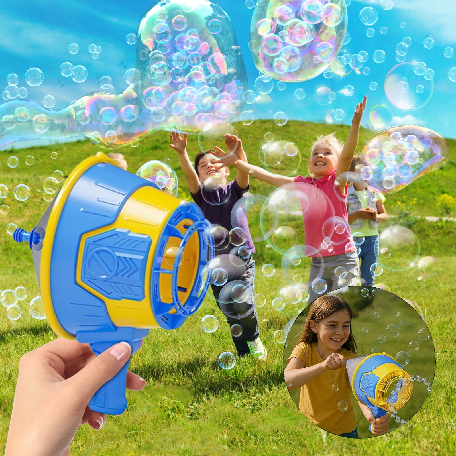 Bubble Blaster Toy, Bubble Machine Operated By Hand With Ablowing Stick ...