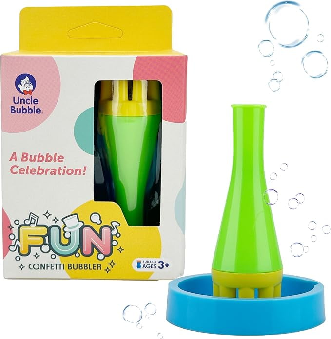 Bubble Blower for Kids and Toddlers, Uncle Bubble Mini Bubble Blower Makes Thousands of Bubbles ...