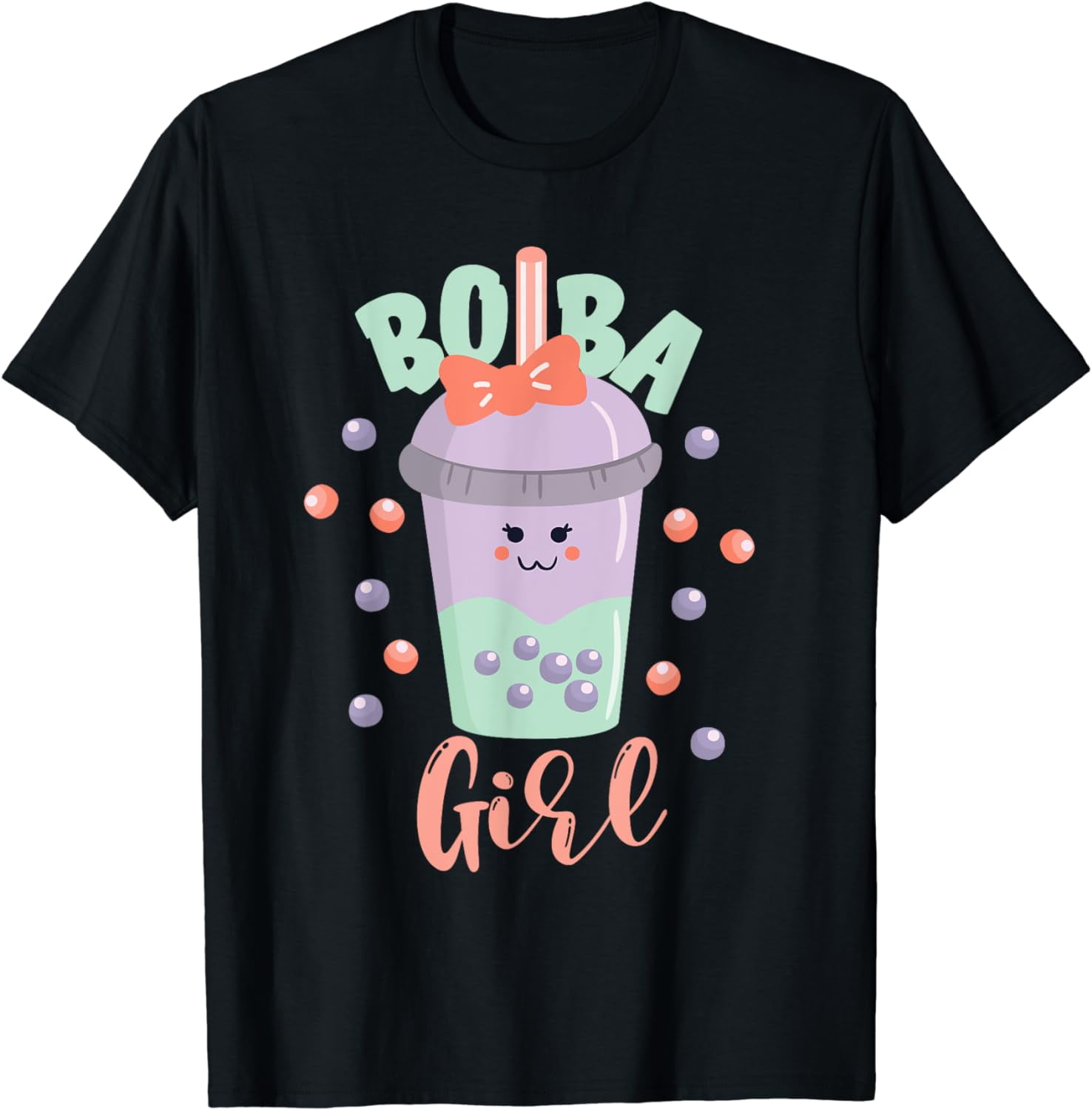 Bubble Boba Girl Tea T-Shirt - Walmart.com