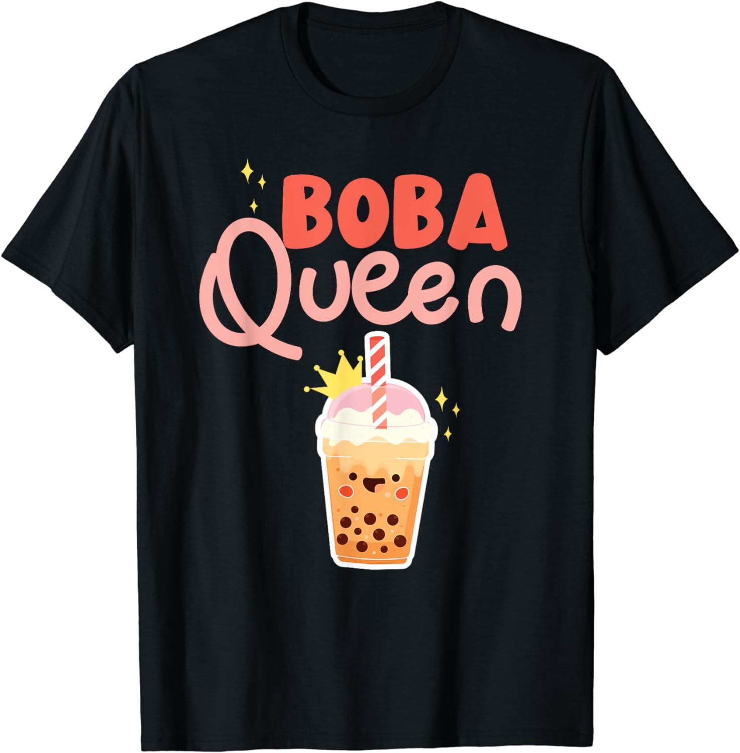 Bubble Boba Queen Tea T-Shirt - Walmart.com