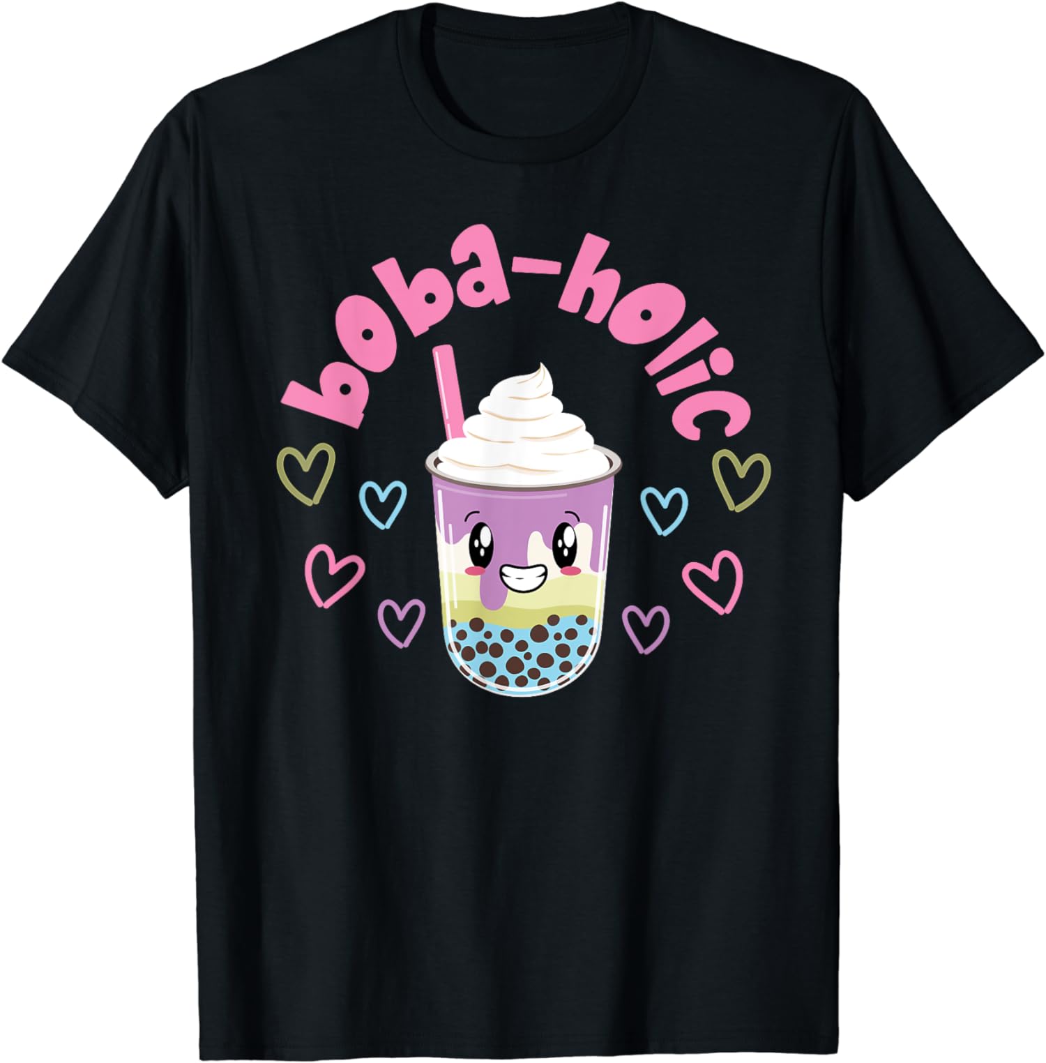 Bubble Boba Tea Boba-holic T-Shirt - Walmart.com