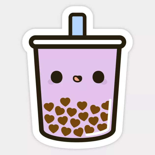 Bubble Boba Tea Drink Cute Kawaii Sticker Decor Wall Bumper Laptop ...