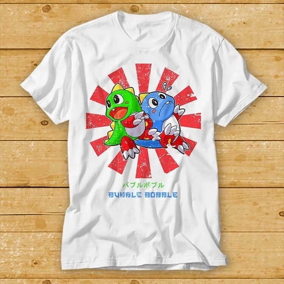 Bubble Bobble Japanese C64 Online Gaming Nerd Gamer Game 80s T Shirt ...