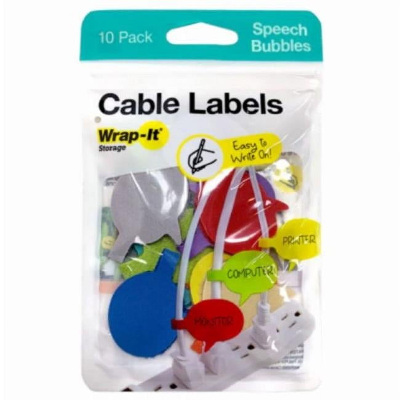 Bubble Cable Labels, Multi Color - Pack of 3 - Walmart.com