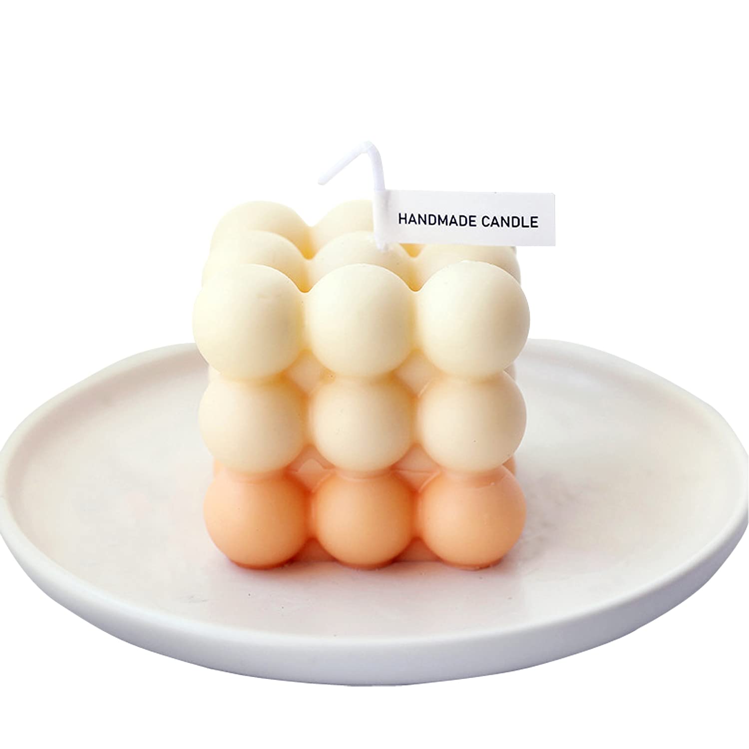 Bubble Candle,Gradient Color Cube Scented Candle,150G Handmade Soy Wax ...