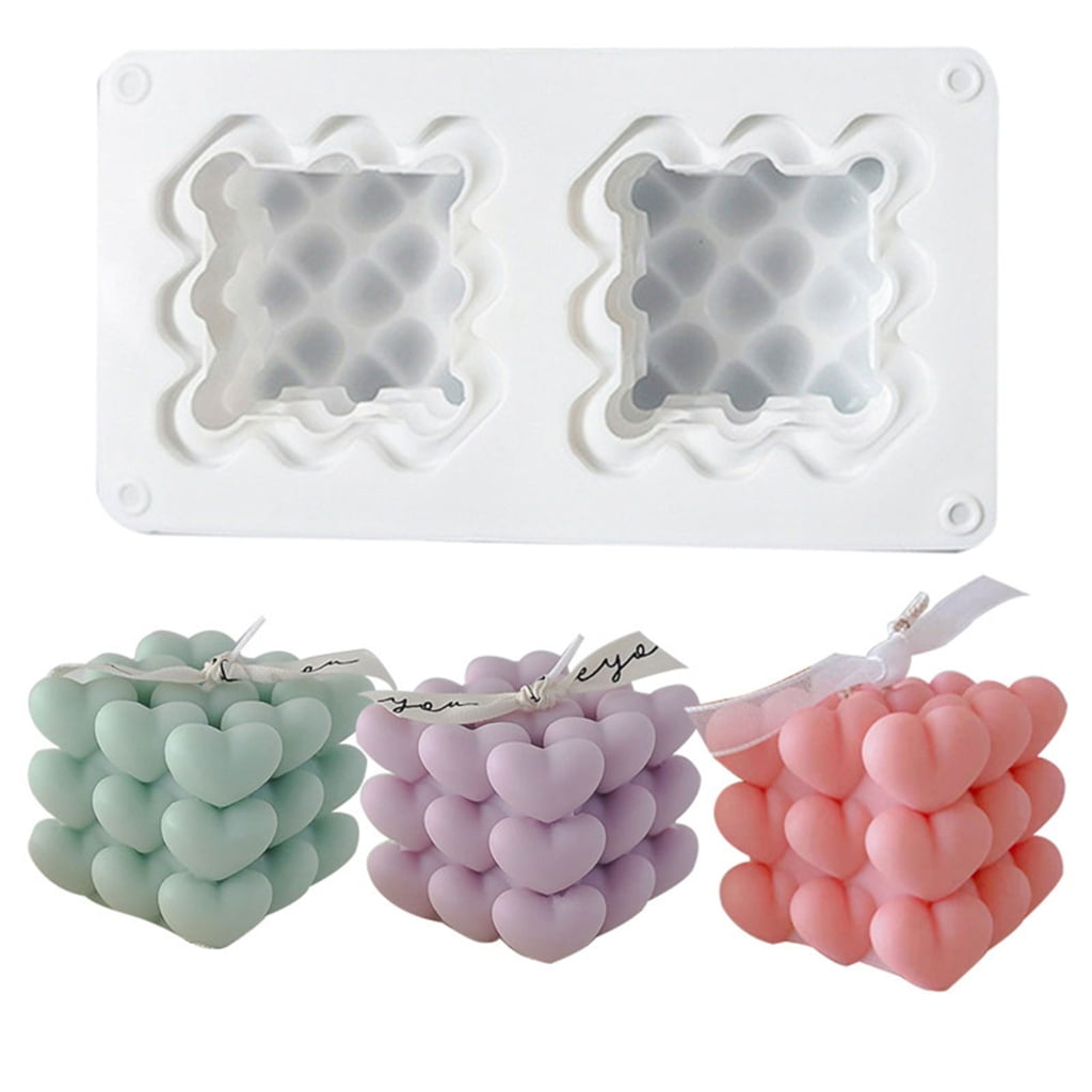 Bubble Candle Molds Silicone Mold for Candle Making DIY Heart Bubble ...