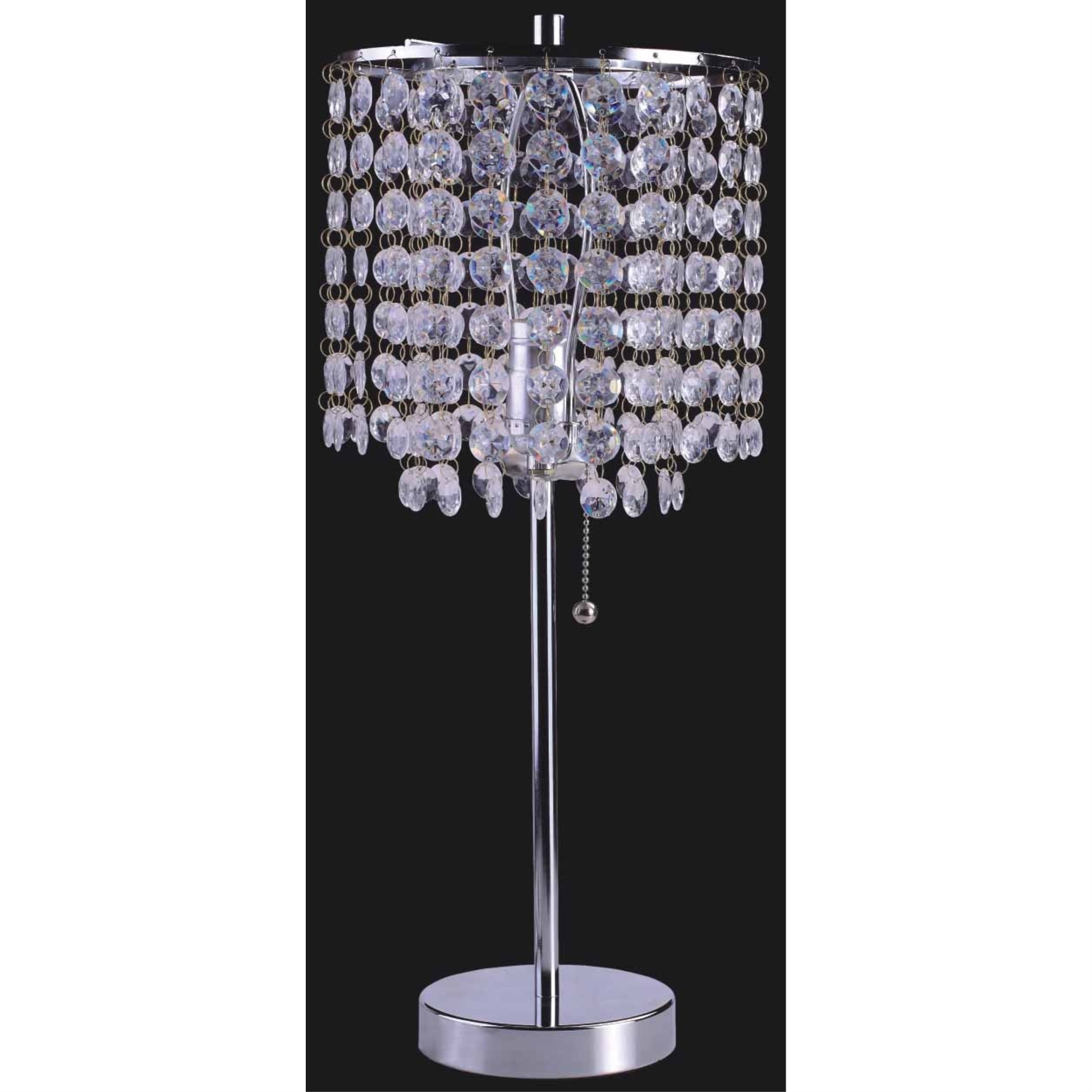 Bubble Cascade Table Lamp With Metal Base In Silver - Walmart.com