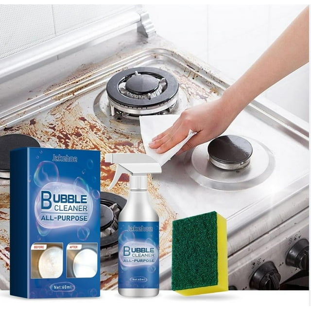 Bubble Cleaner Foam,Foaming Heavy Oil Stain Cleaner,All-Purpose Rinse ...