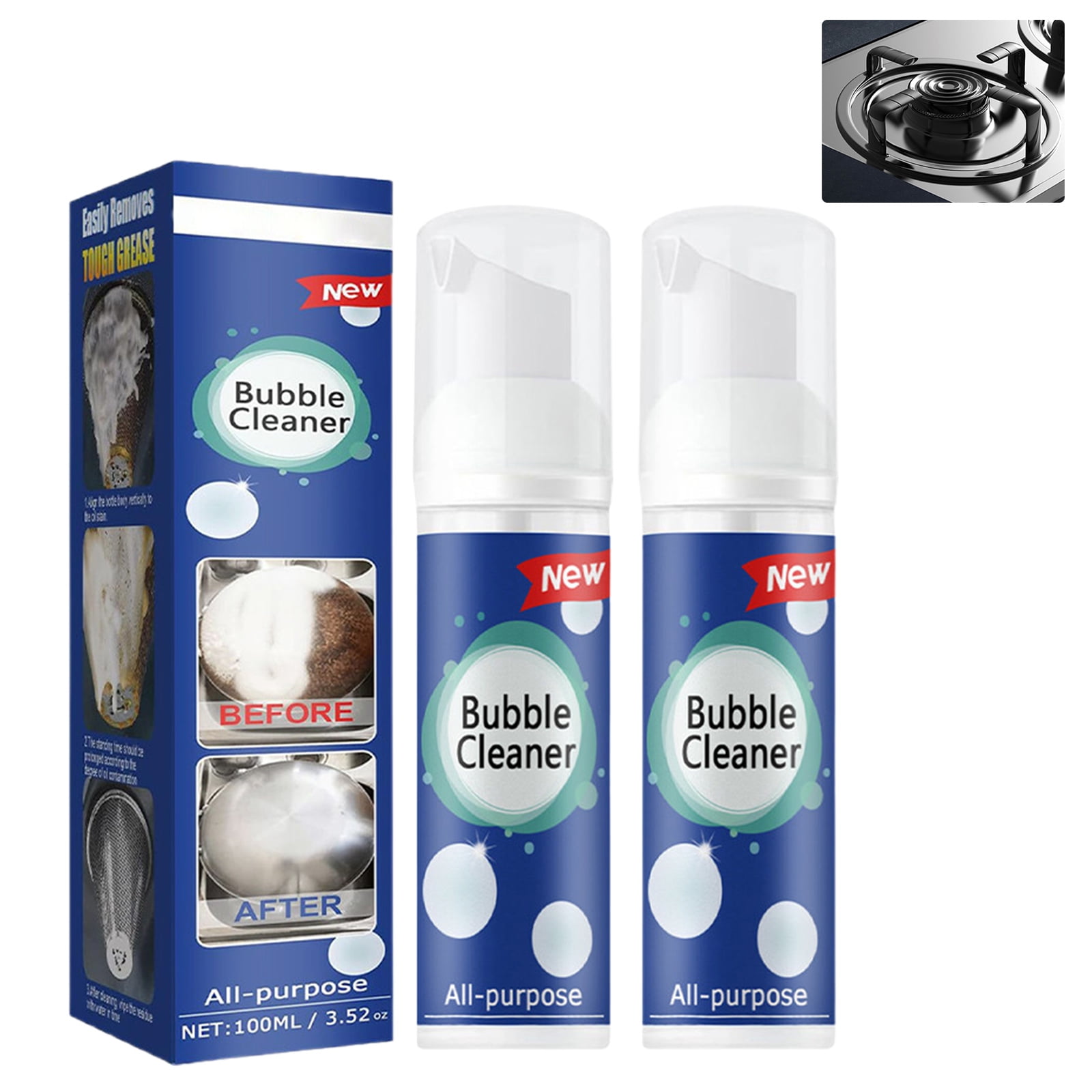 Bubble Cleaner Foam Spray, Kitchen Clean Bubble Cleaner Foam, Suitable ...