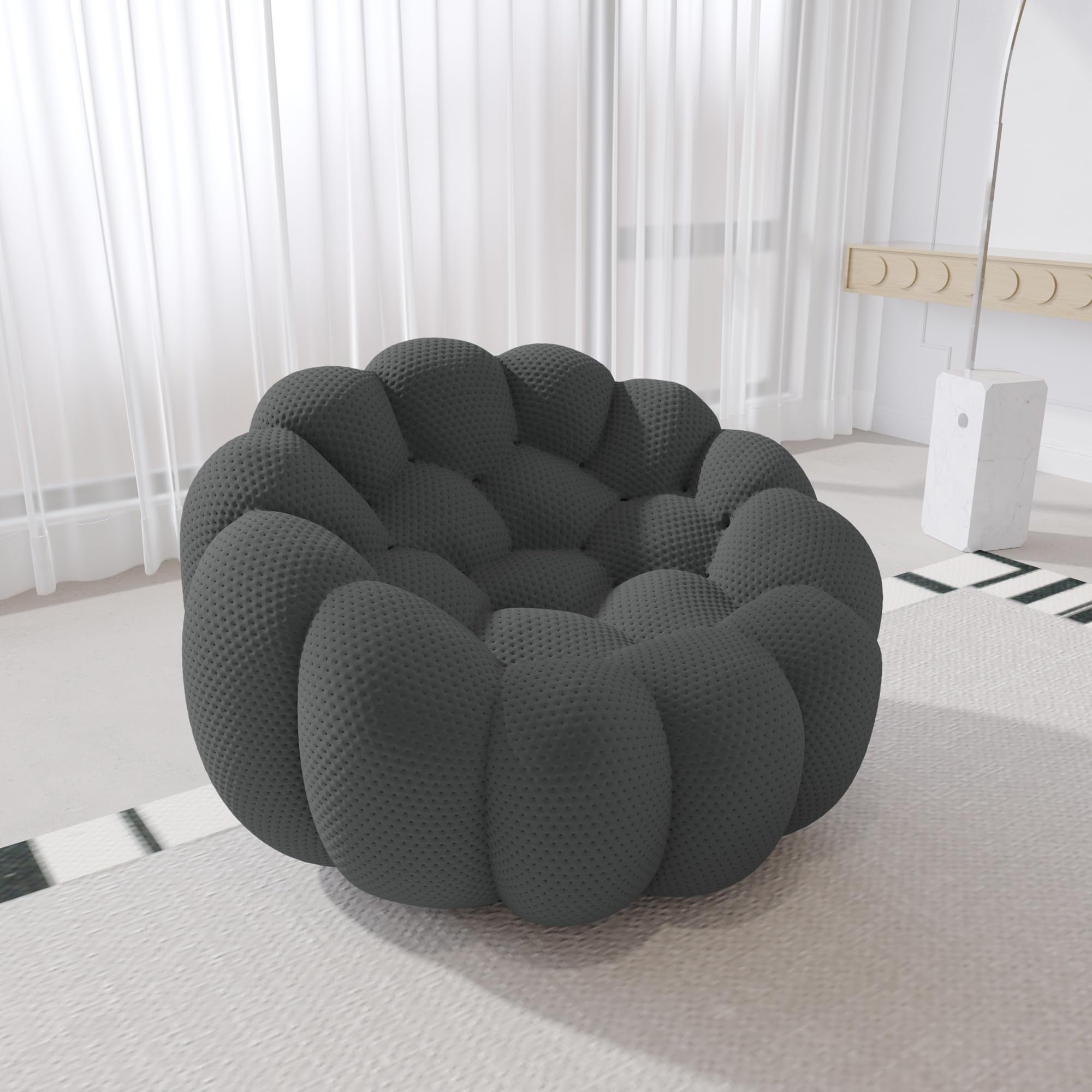 Bubble Couch, 49.21'' Oversized Bubble Chair, Modern Lazy Floor Couch, Oversized Bubble Sofa ...