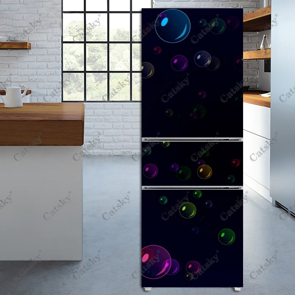 Bubble Drops Fridge Stickers Fridge Door Sticker Stickers Floral Vinyl ...