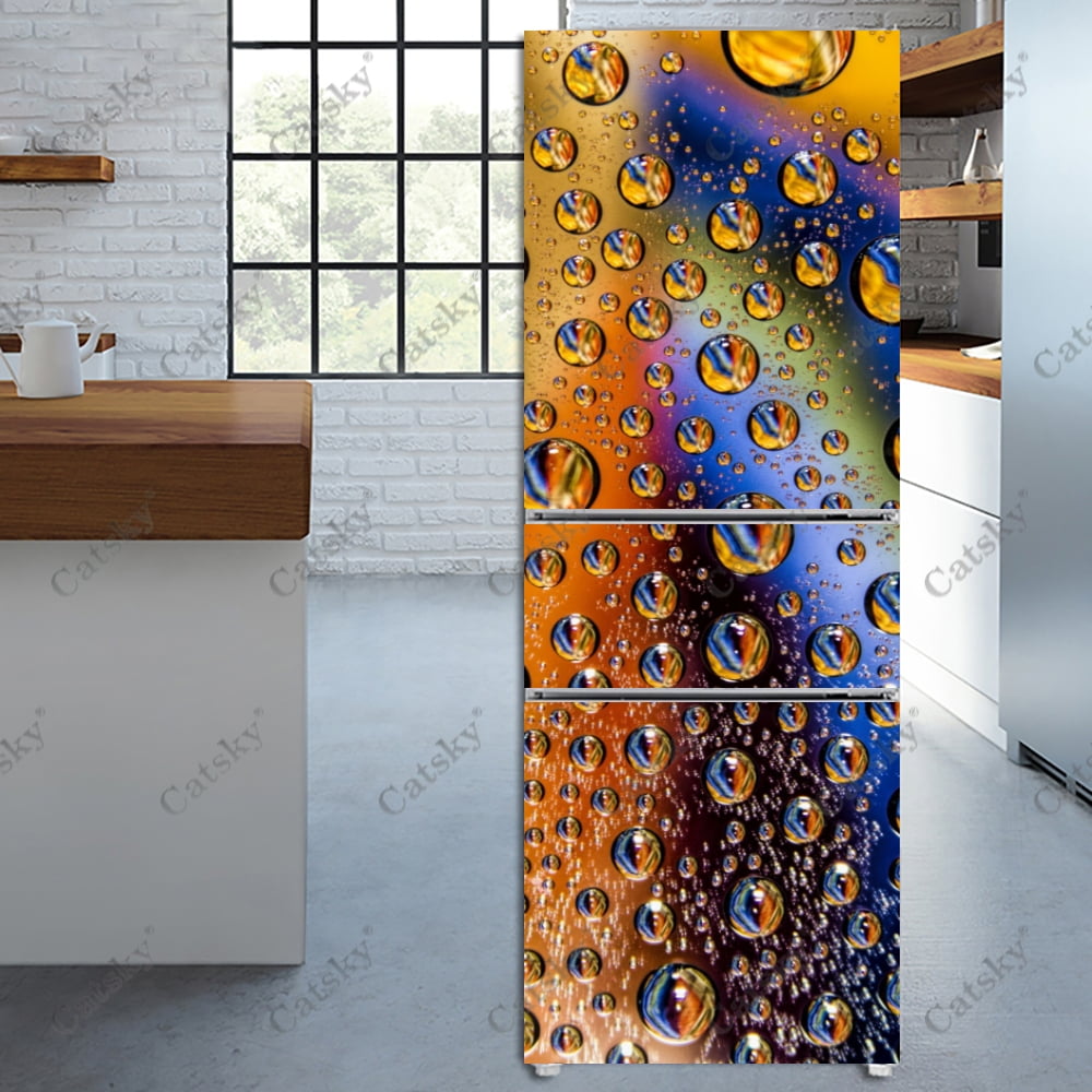 Bubble Drops Fridge Stickers Fridge Door Sticker Stickers Floral Vinyl ...
