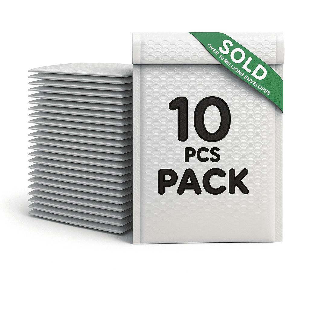 Bubble Envelopes 10-Pack, 7x11 Inches - Durable Padded Envelopes for ...