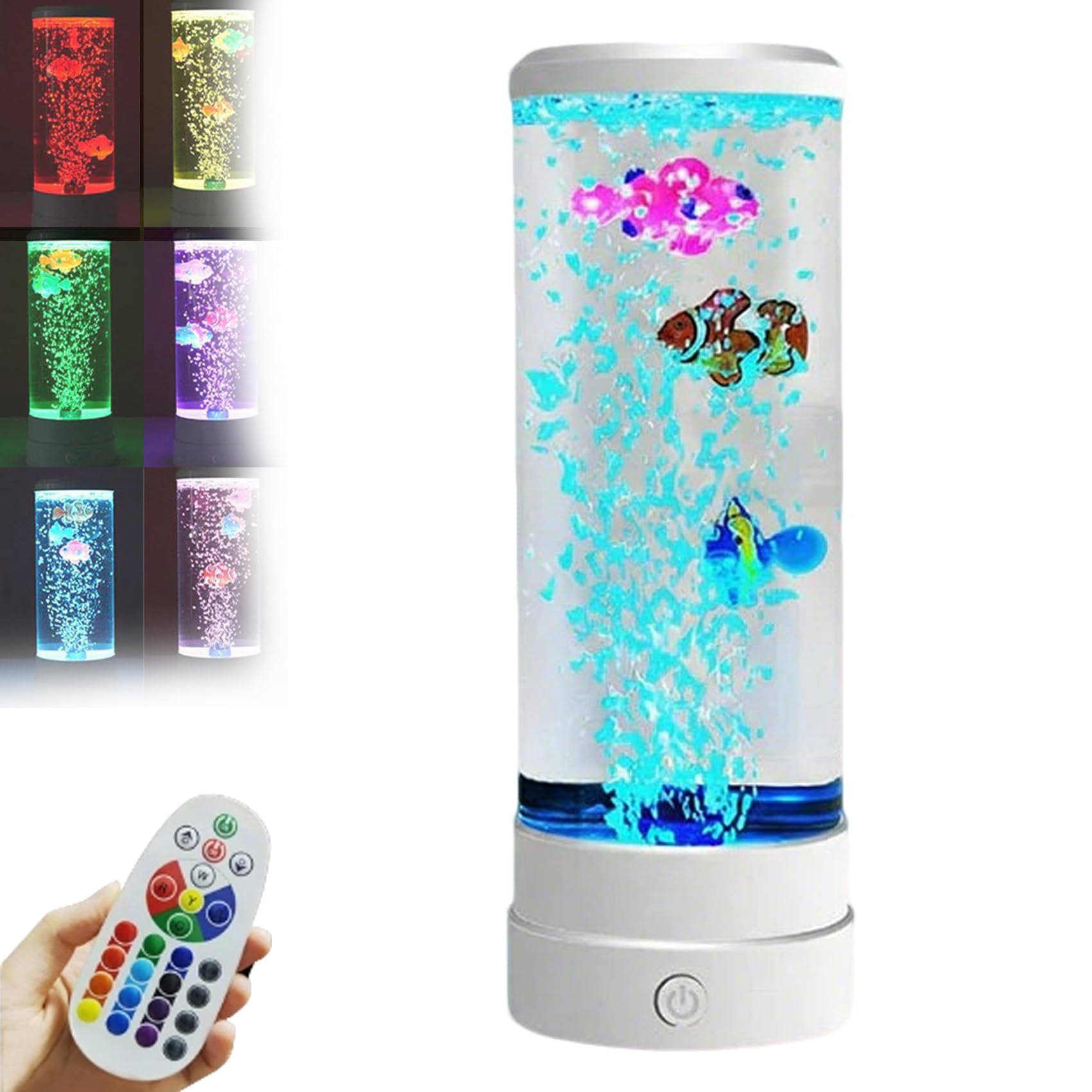 Bubble Fish Lamp, LED Aquarium Night Light with 7 Color Changing ...
