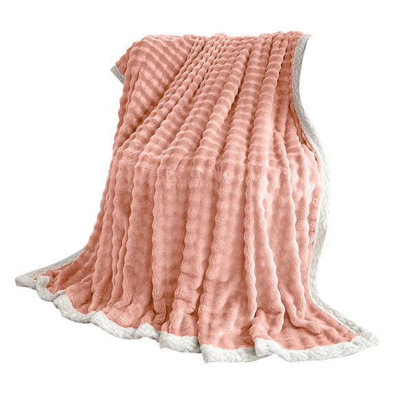 Bubble Fleece Blanket Soft Flannel Winter Sofa Throw Single Layer ...