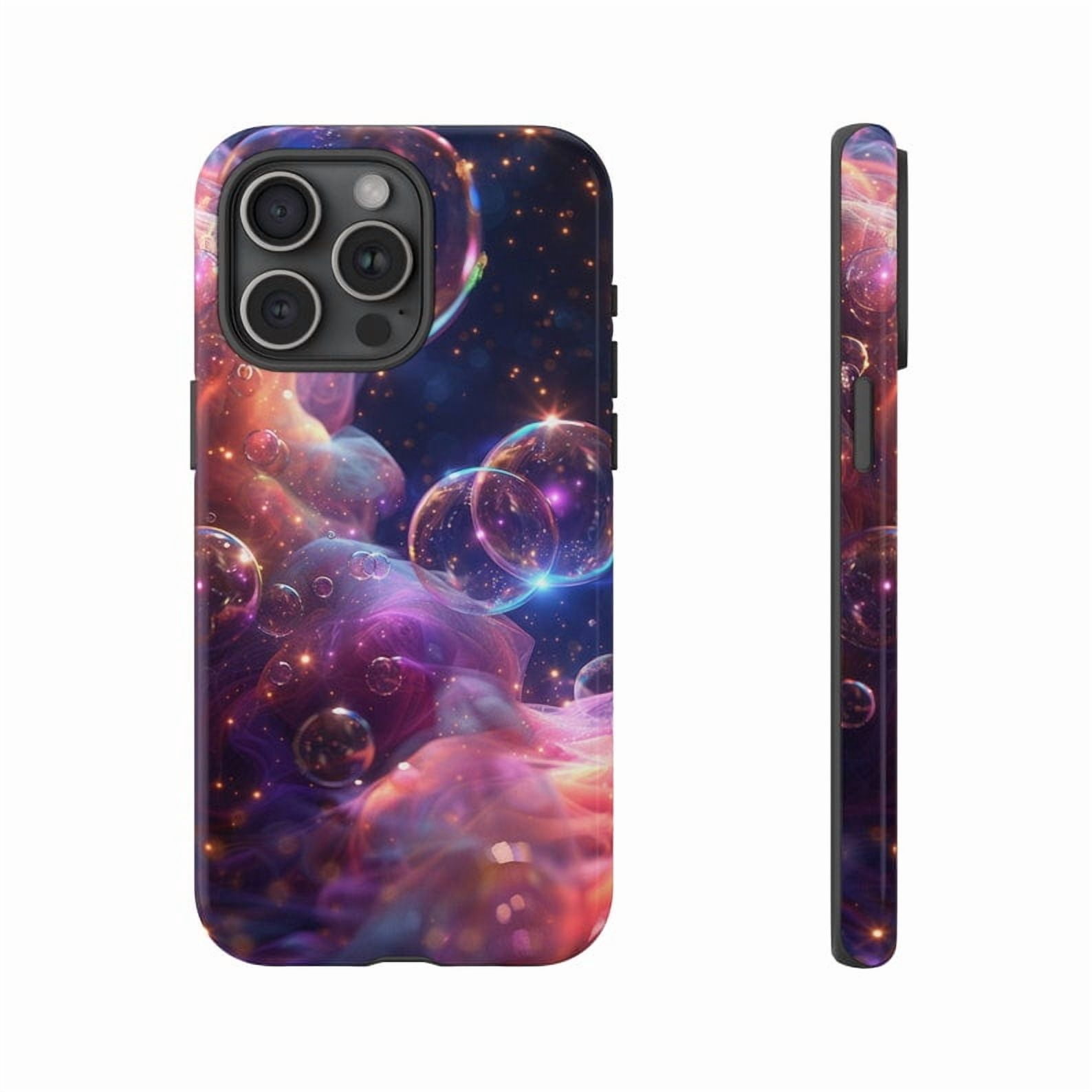 Bubble Galaxy iPhone Case Purple Pink Nebula Space Art for iPhone 17 16 ...