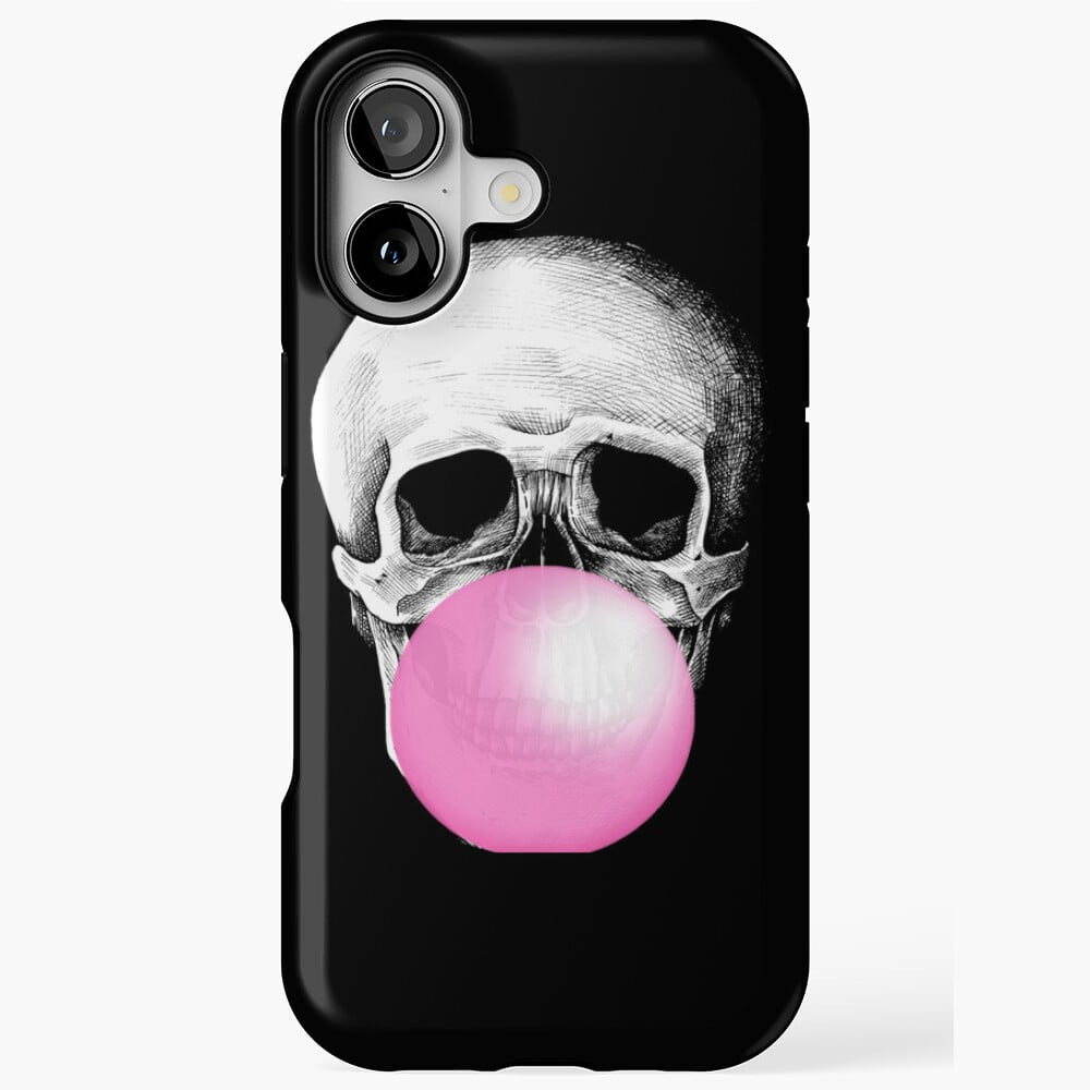 Bubble Gum Cartoon Art Funny Gothic Illustration Case iPhone 11 to 17 ...