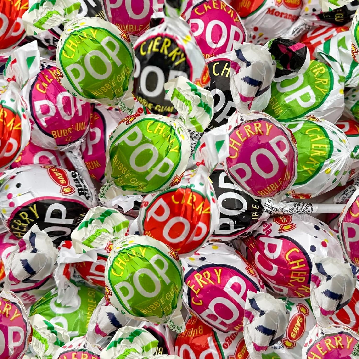 Bubble Gum Filled Lolli Candy, Assorted Fruit Flavors, 2 Pound Bag ...